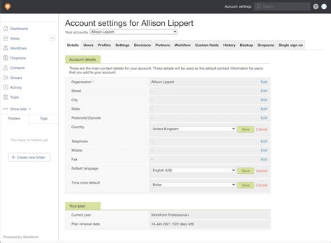 Set Up Proof Account Default Settings Adobe Workfront