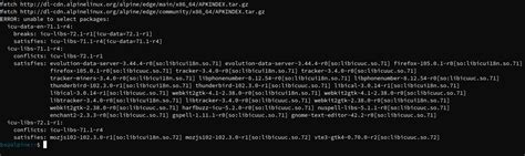 Alpine Edge Upgrade Fail Ralpinelinux