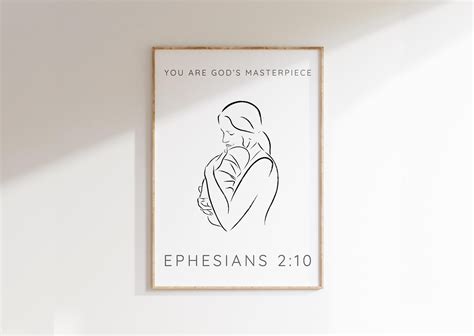 You Are Gods Masterpiece Modern Christian Line Art Ephesians 2 10