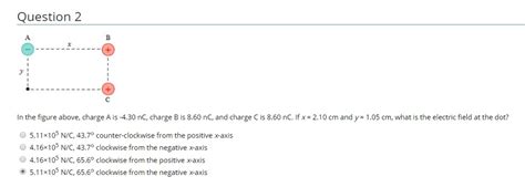 Solved In The Figure Above Charge A Is 430 Nc Charge B