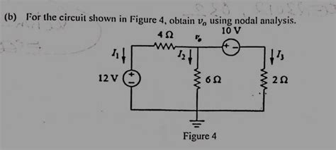B For The Circuit Shown In Figure Obtain V Using Nodal Analysis