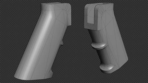 3d Model Ar 15 A2 Pistol Grip Vr Ar Low Poly Cgtrader