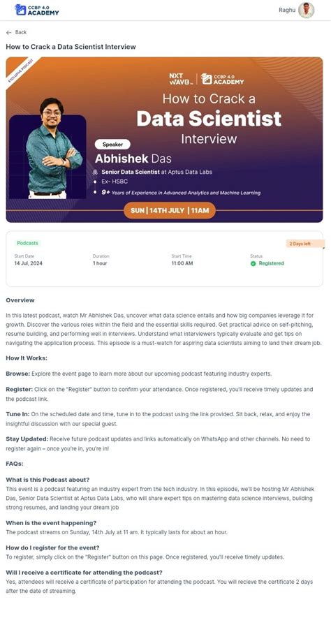 Raghu Katre On Linkedin Podcast Nine Datascientist Interview