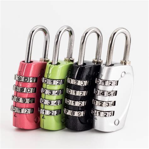 4 Digits Colorful Password Reset Zinc Alloy Combination Padlock