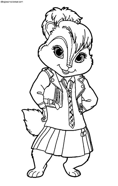 Dibujos Sin Colorear Dibujos De Alvin Y Las Ardillas Para Colorear