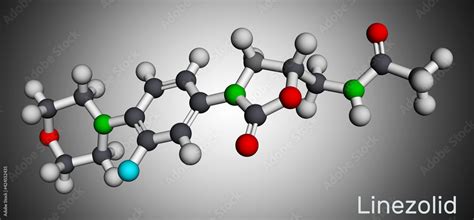 Linezolid Molecule It Is Synthetic Antibiotic Used For Treatment Of