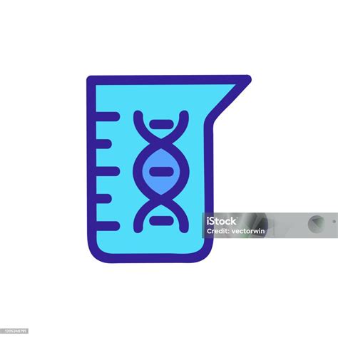 Dna試管圖示載體隔離輪廓符號插圖向量圖形及更多人工造的圖片 人工造的 信息圖形 分子 Istock