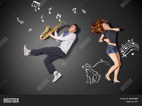 Playing Sax Her Image Photo Free Trial Bigstock