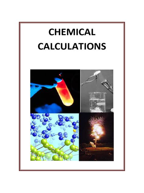 Module 4 Chemical Calculations 2016 Pdf