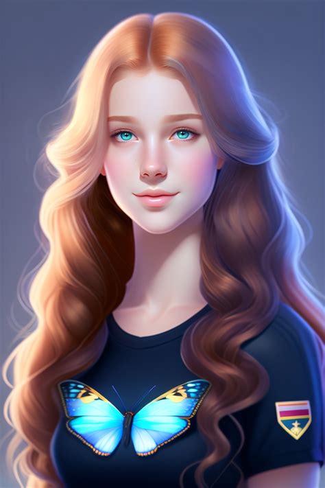 Lexica A Caucasian Female Teenager With Long Ginger Hair Hazel Eyes