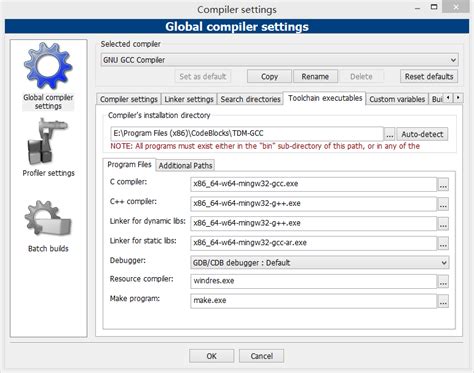 Codeblocks Tdm Gcc Toolchain Executables Csdn