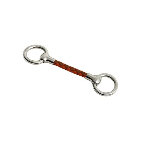 Cài Khăn Nữ Hermès Mini Mors Tresse Cuir Twilly Ring Palladié Gold Orange Màu Cam Vua Hàng