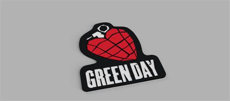 Free Stl File Green Day American Idiot Logo Heart Pomegranate Wall