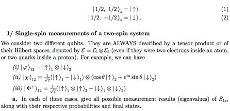 Solved Single Spin Measurements Of A Two Spin Chegg Com