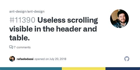 Useless Scrolling Visible In The Header And Table · Issue 11390 · Ant