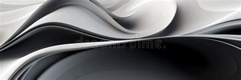 Intertwining Lines And Curves Abstract Shapes In Monochrome Colors