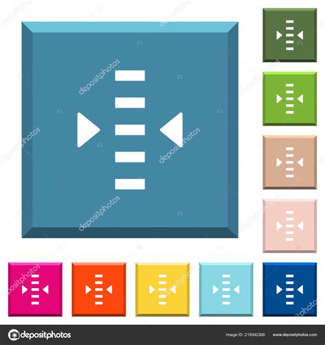 Adjust Level White Icons Edged Square Buttons Various Trendy Colors Stock Vector By