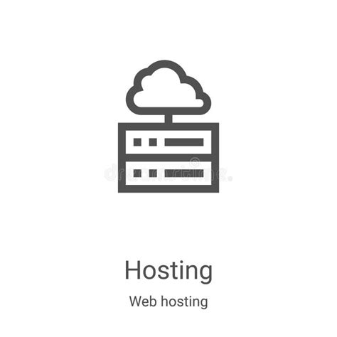 Hosting Icon Vector From Web Hosting Collection Thin Line Hosting Outline Icon Vector