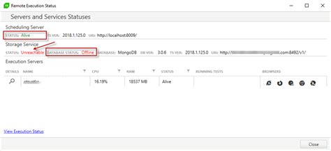 Scheduling Machines Status View Progress Test Studio