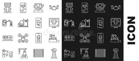 Set Line Antenna Factory Conveyor System Belt Bot Robot 3d Printer