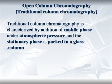 Chromatography Technologies And Its Types Pptx