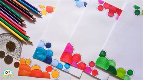 แบบเส้นขอบตกแต่งใบงาน Part 49 Border Designs On Paper Youtube