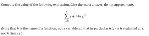 Solved Compute The Value Of The Following Expression Give Chegg Com