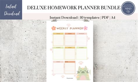 Executive Functioning Mega Bundle Homework Planners Chore Charts