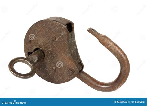 Ancient Padlock Stock Image Image Of Keyhole Oxidized 49466553