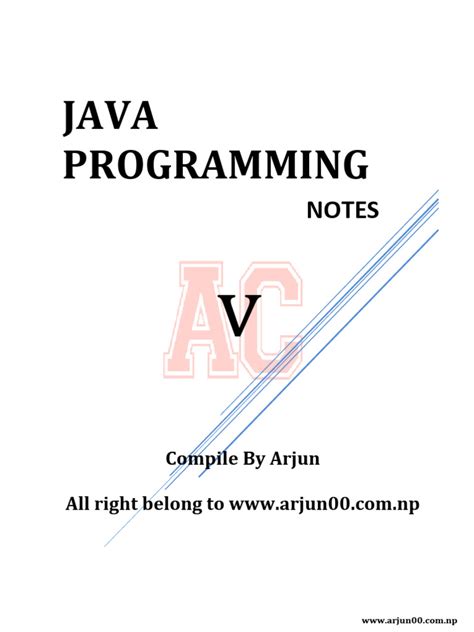 Java Programming Notes Overview Pdf Data Type Integer Computer