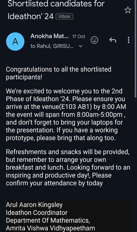 Dharun Kumar On Linkedin Anokha2024 Ideathon Techfest Amritavishwavidyapeetham