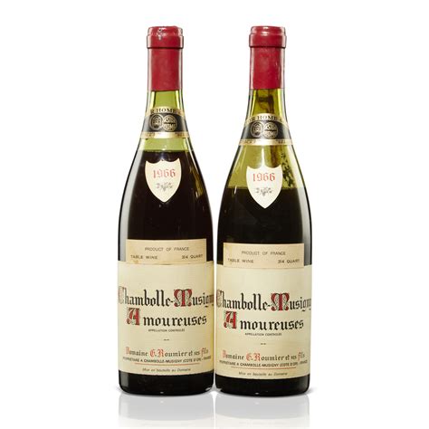 Georges Roumier Chambolle Musigny Les Amoureuses 1966 1er Cru Côte De Nuitsone Slightly