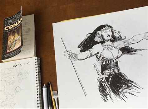 Ink And Pencil Practice From Mark Shultz Conan Illustrations R Sketches