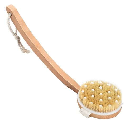 Body Brush Shower Back Scrubber For Dry Brushing Exfoliating Bath Massager With Massage Nodes