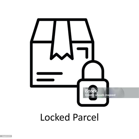 잠긴 소포 벡터 개요 아이콘 디자인 그림입니다 배송 및 배송 기호 흰색 배경 Eps 10 파일 0명에 대한 스톡 벡터 아트 및 기타 이미지 Istock