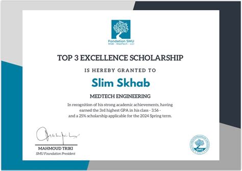 Slim Skhab On Linkedin Scholarship Gpa Grateful