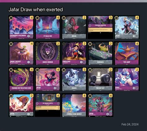 Jafar Draw When Exerted Lorcana Deck Disney Lorcana