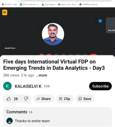 Jerald Inico On Linkedin First International Online Fdp 2024ready
