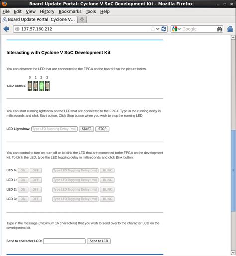 GSRD V14 0 Connecting To Web Server Running On Board Documentation RocketBoards Org