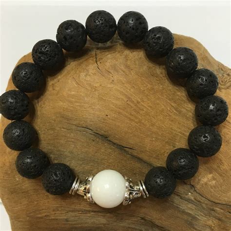Essential Oil Bracelets Lava Rock Diffuser Bracelet Alabaster Focal