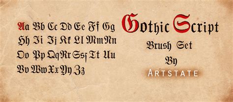 Gothic Script Brush Set By Artstate On Deviantart