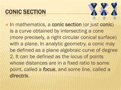 Conic Section Ppt Pptx
