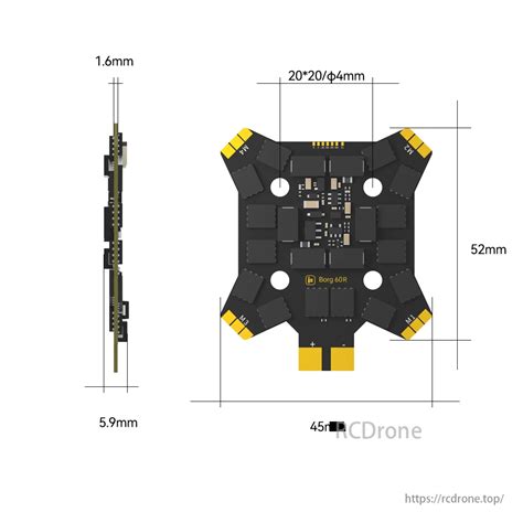 Iflight Borg 5s Rx Stack With Built In Elrs Flight Controller 60r 60 Rcdrone