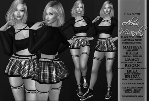 Second Life Marketplace Demo Almamiranda Luna Outfit