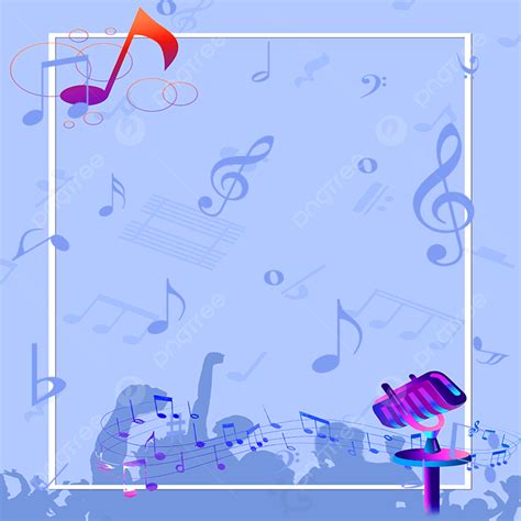 Background Bahan Vektor Latar Belakang Simbol Musik Biru Latar