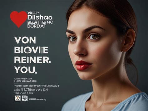 A Poster For A Woman With A Red Heart On The Front Premium Ai