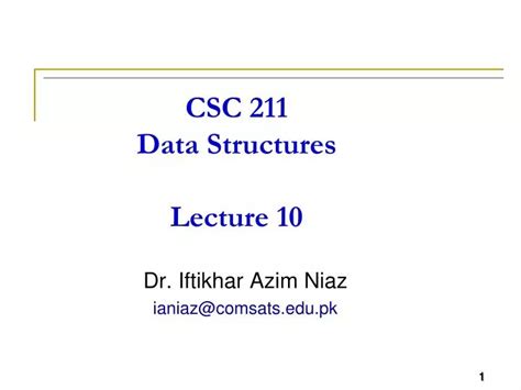 Ppt Csc Data Structures Lecture Powerpoint Presentation Free