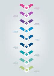 Timeline Report Template Chart Scheme Step Vector Image