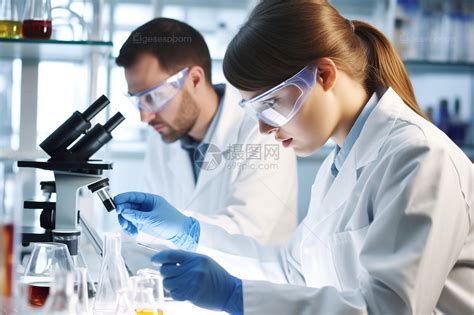 生物实验室中做实验的人员高清图片下载 正版图片 摄图网