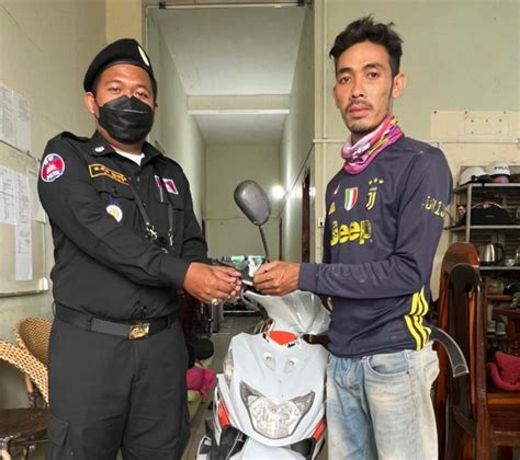 កម្លាំងនគរបាលខណ្ឌប្ញស្សីកែវ ឃាត់ខ្លួនជនសង្ស័យម្នាក់ ករណីលួច ប្រើដែកសំបែតកាច់កម៉ូតូ នគរដ្រេហ្គន